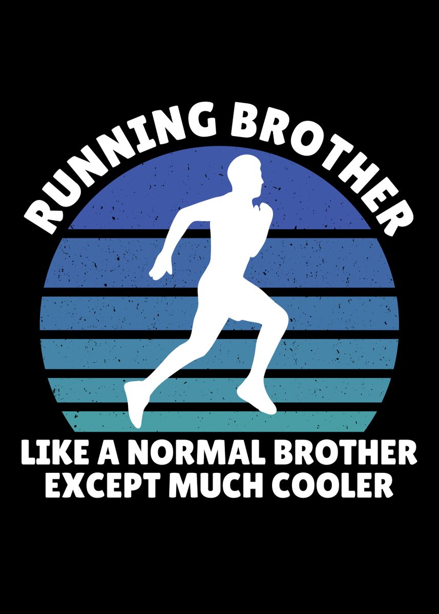 'running brother' Poster, picture, metal print, paint by Andreas ...