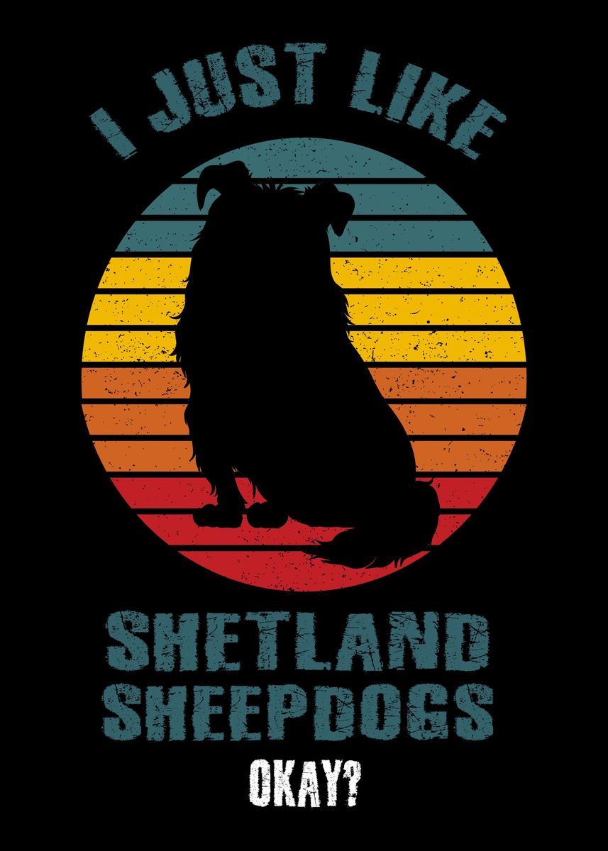 'Sheepdog Gift' Poster, picture, metal print, paint by Stefanie ...