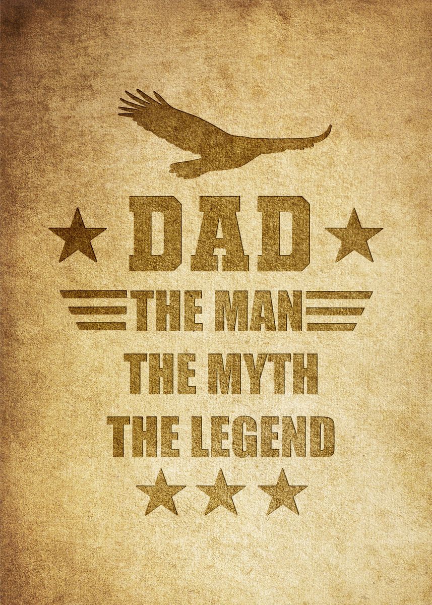 'Dad' Poster, picture, metal print, paint by Pete A Bryant | Displate