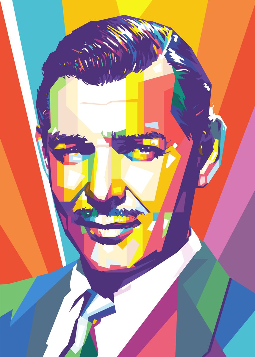 'Clark Gable' Poster by Sherlock Wijaya | Displate