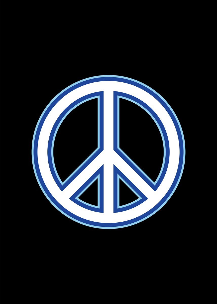 'Peace Sign' Poster, picture, metal print, paint by Sven Horn | Displate