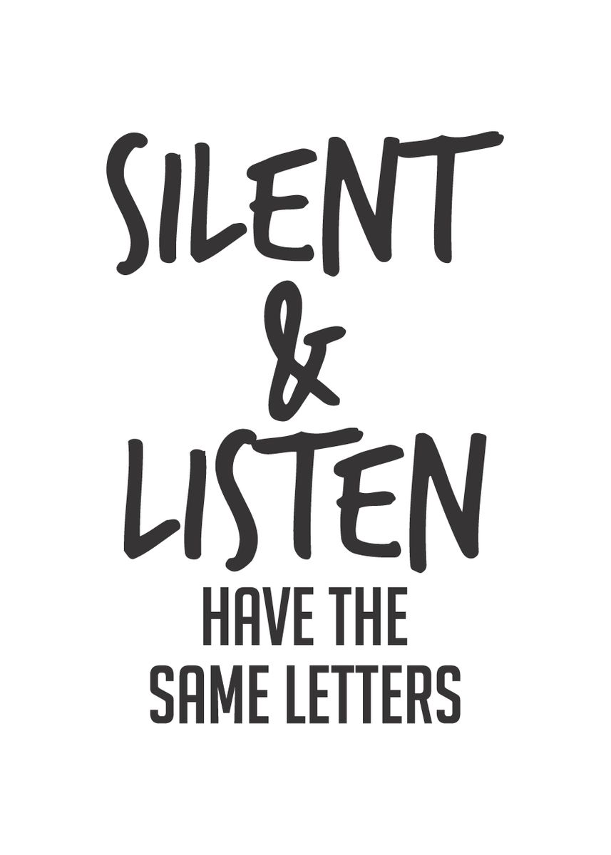 'Silent and Listen' Poster by Human Shadow | Displate