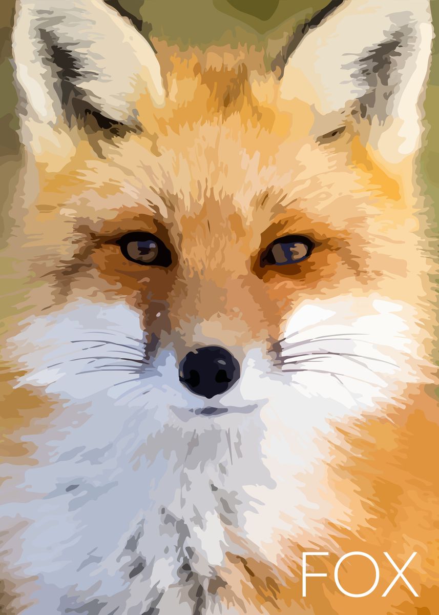'fox' Poster, picture, metal print, paint by Cipto Andrianto | Displate