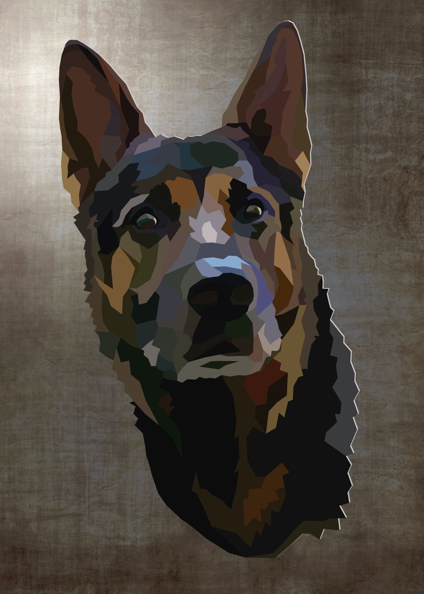 'German shepherd' Poster by soredner | Displate