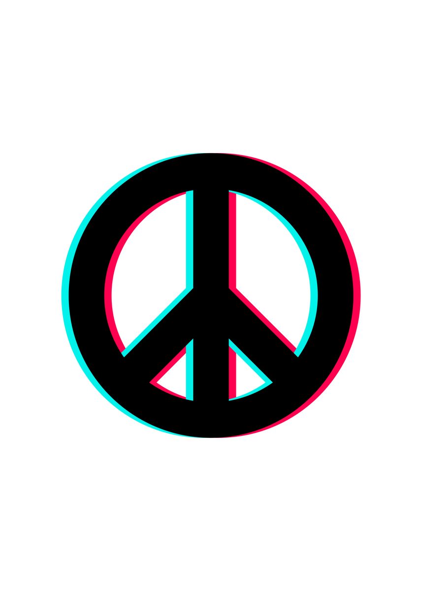 'Peace Sign' Poster, picture, metal print, paint by Sven Horn | Displate