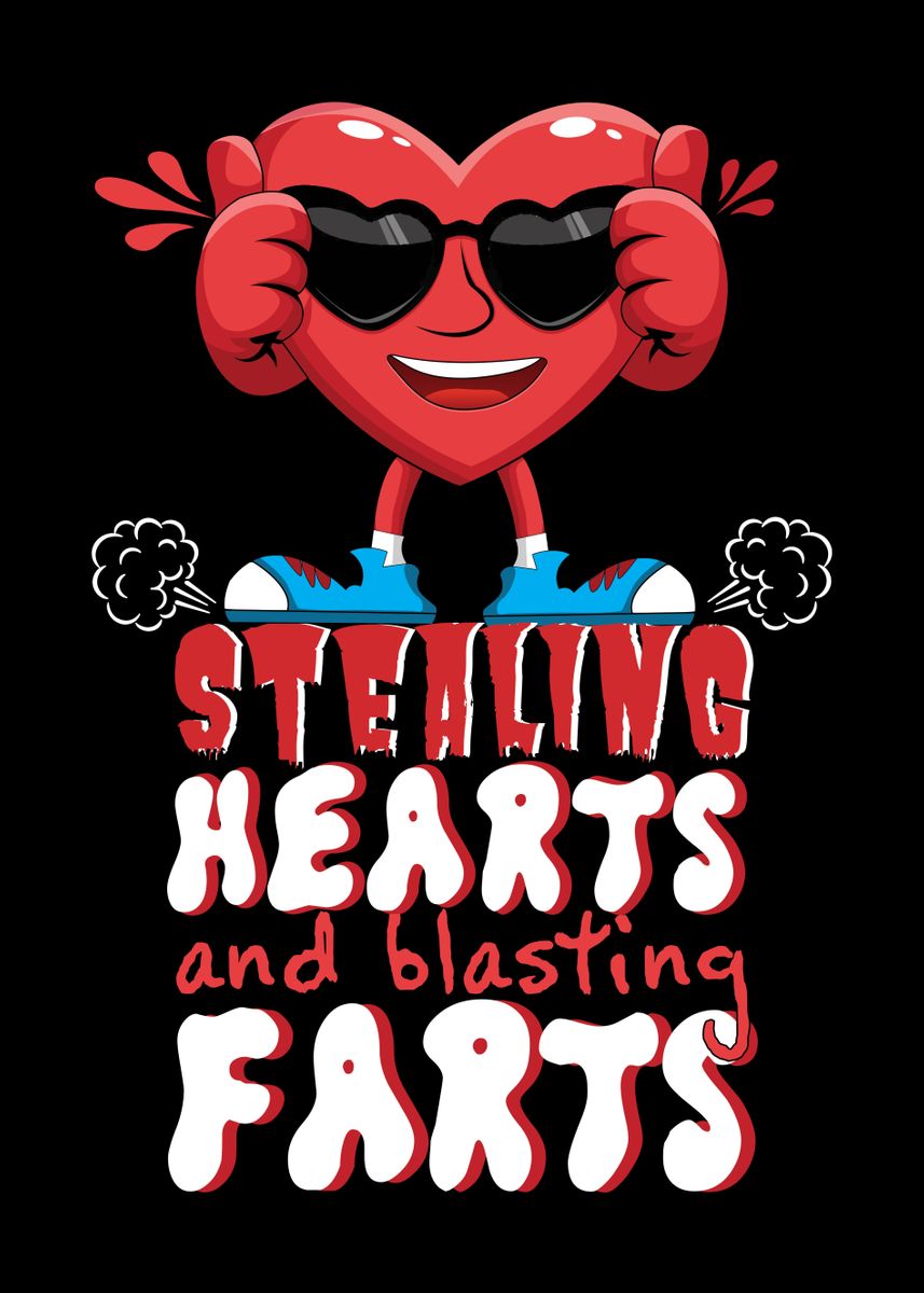 'Stealing Hearts And' Poster, picture, metal print, paint by Martin ...