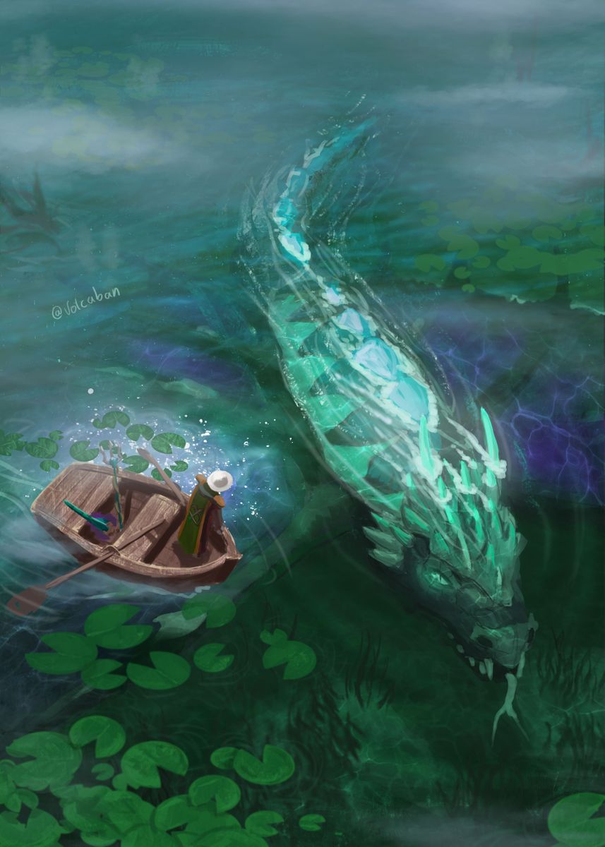 'Zulrah underwater' Poster, picture, metal print, paint by Volcaban ...