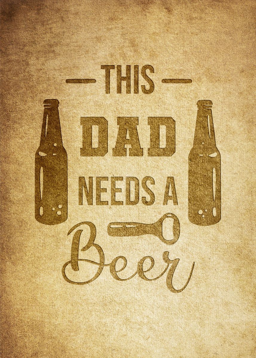 'Dad' Poster, picture, metal print, paint by Pete A Bryant | Displate