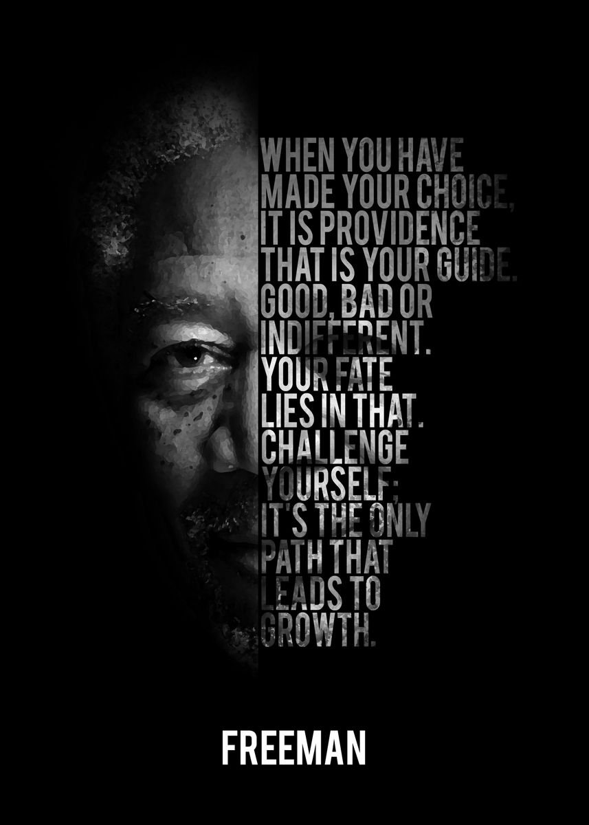 'Morgan Freeman' Poster, picture, metal print, paint by Nerdworld 1 ...