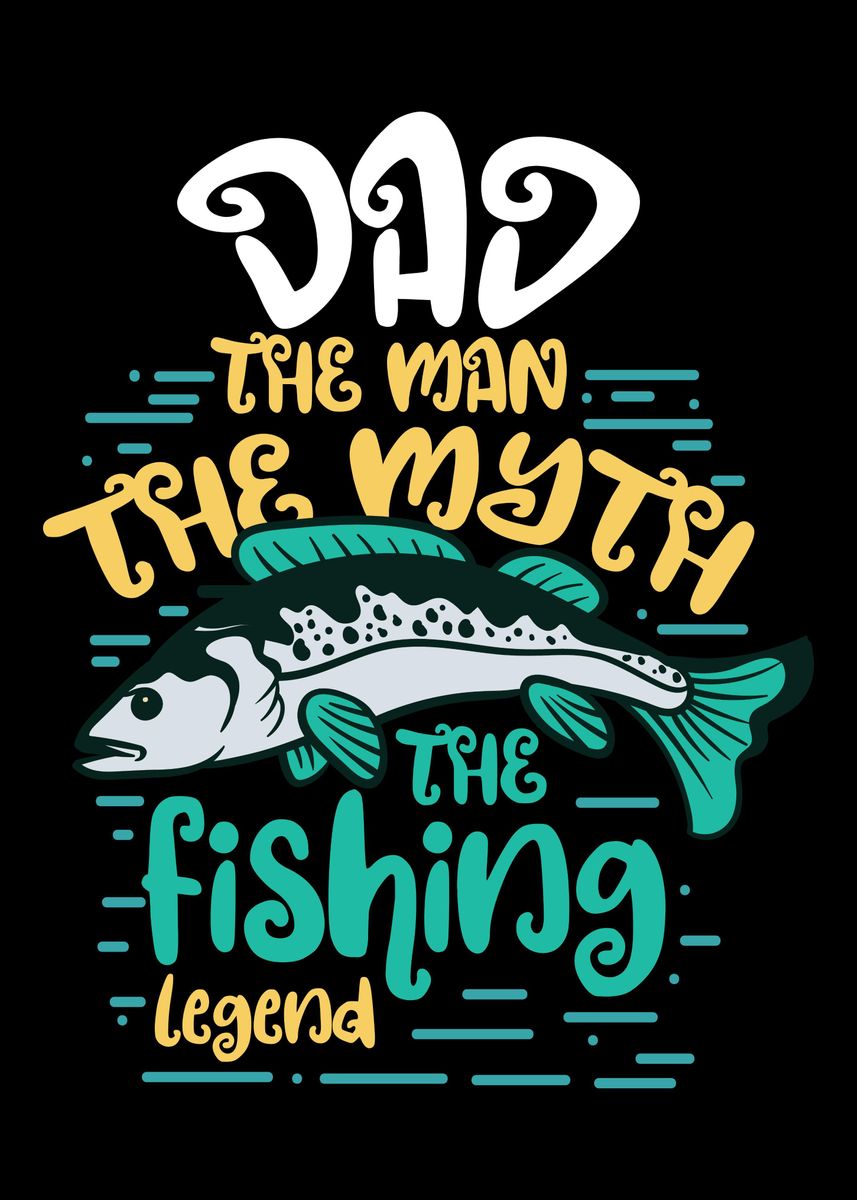 'Funny Fishing Motive' Poster, picture, metal print, paint by O G ...