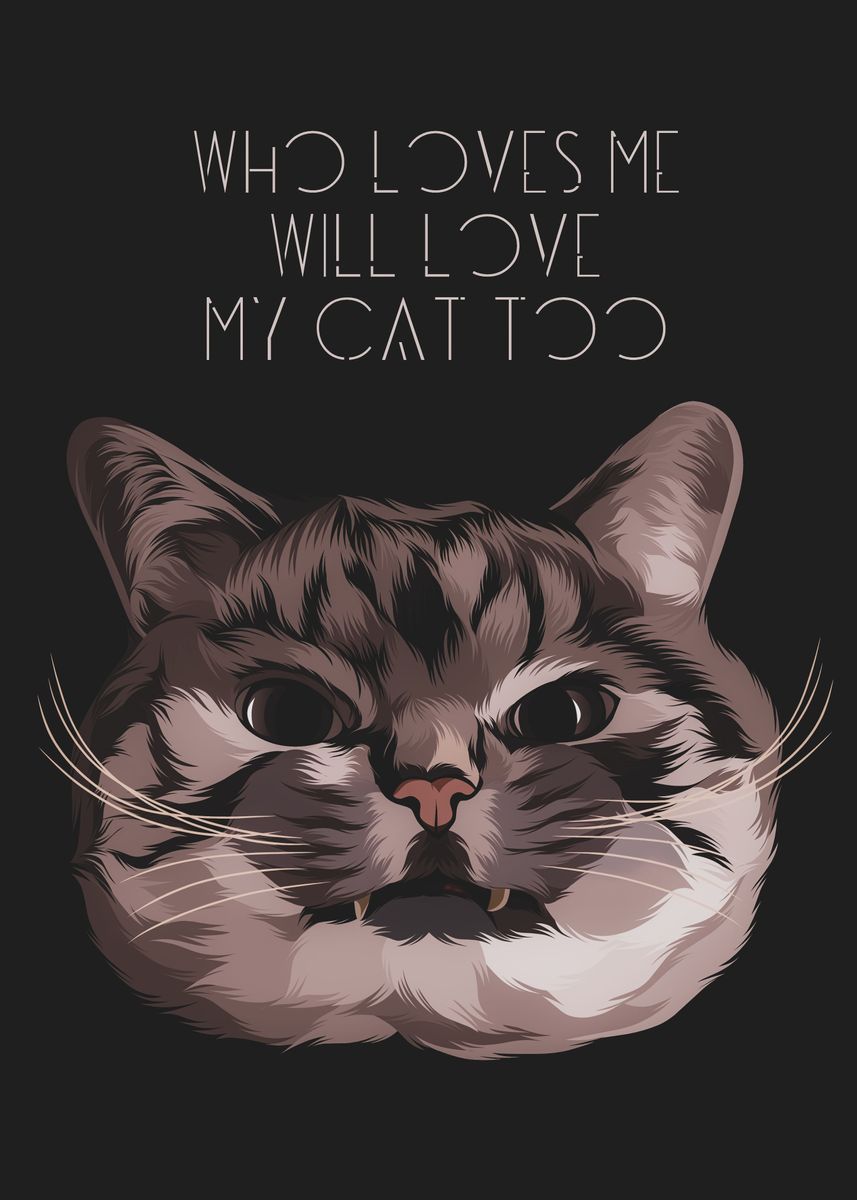 'Love Cat' Poster by Muh Aslan | Displate
