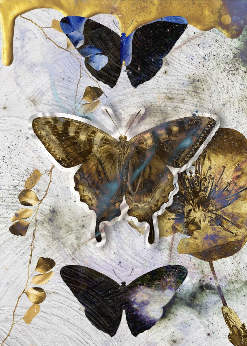 'Golden Butterfly Effect' Poster by theSlayone Fayssal | Displate