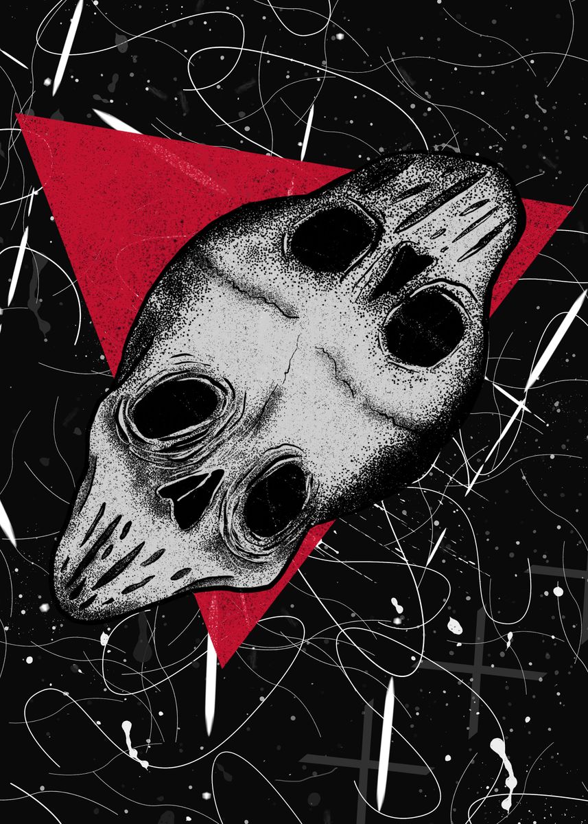 'Horror mask' Poster, picture, metal print, paint by Dark Zeka | Displate