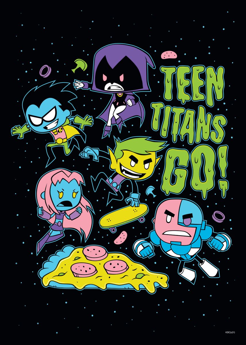 'Teen Titans Go!' Poster, picture, metal print, paint by DC Comics ...