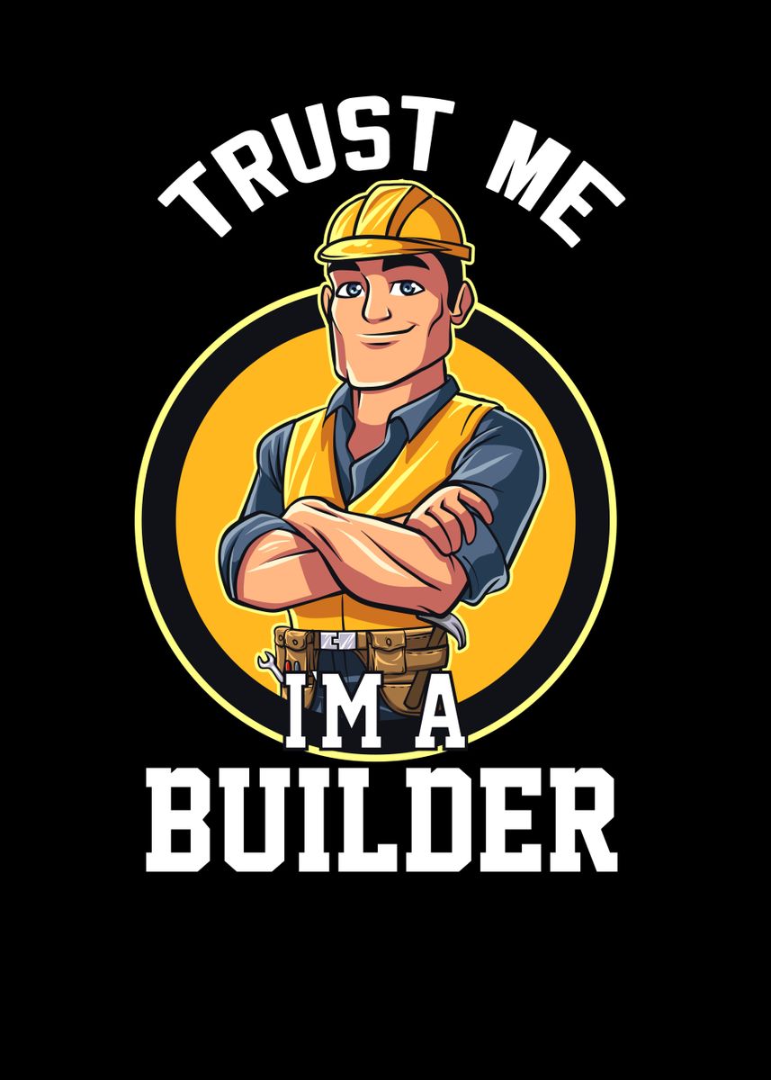 'Construction Worker Road' Poster by Steven Zimmer | Displate