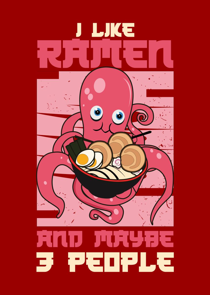 'Ramen Life Anime Manga' Poster, picture, metal print, paint by ShirTom ...