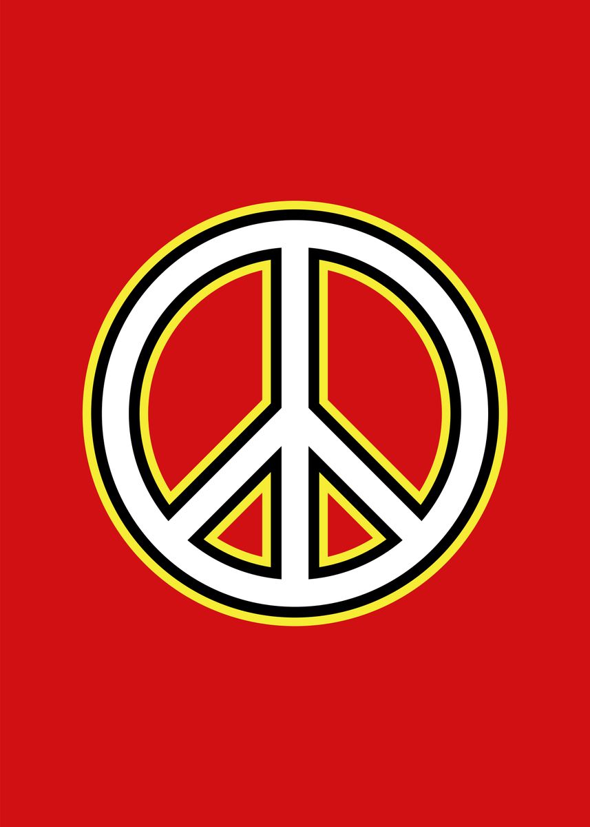 'Peace Sign' Poster, picture, metal print, paint by Sven Horn | Displate