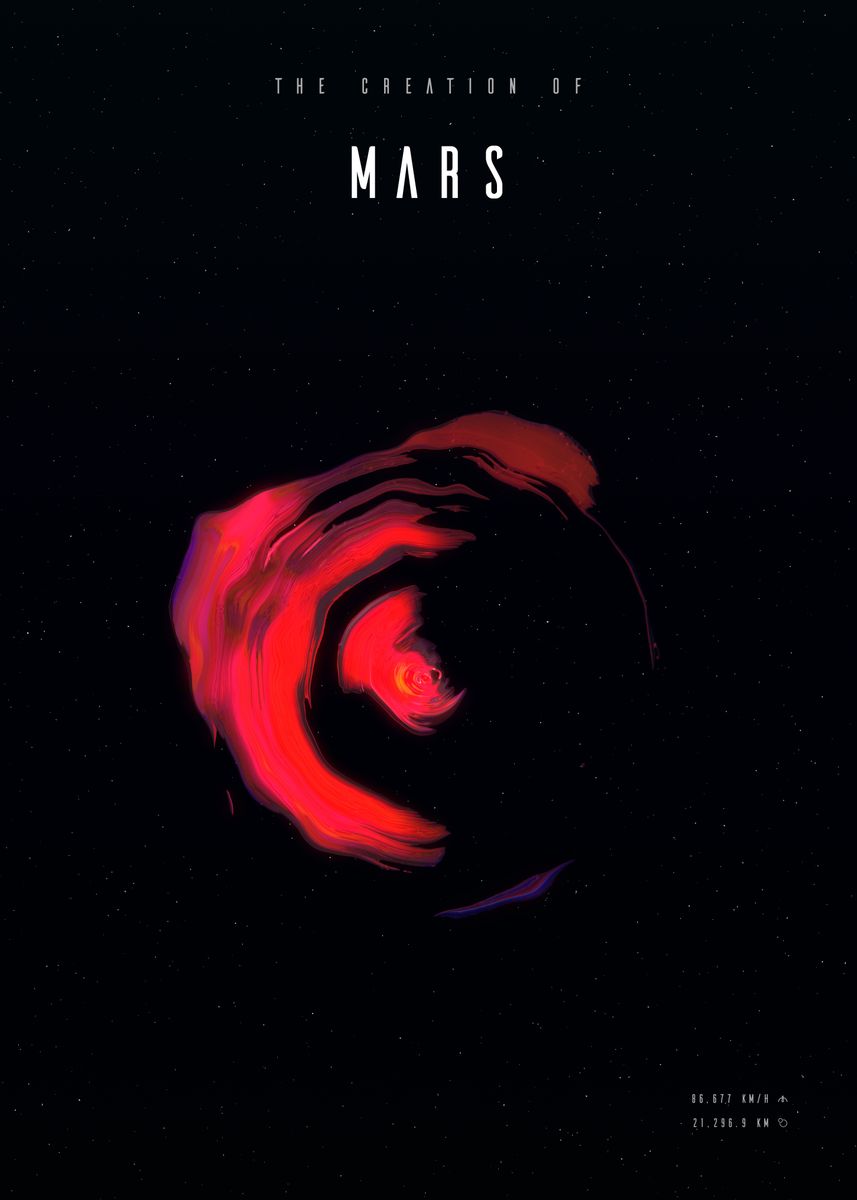 'The creation of Mars' Poster, picture, metal print, paint by Tom ...