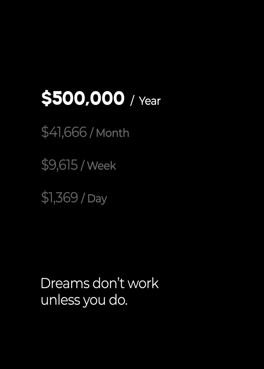 '500000 a year' Poster, picture, metal print, paint by Conceptual ...