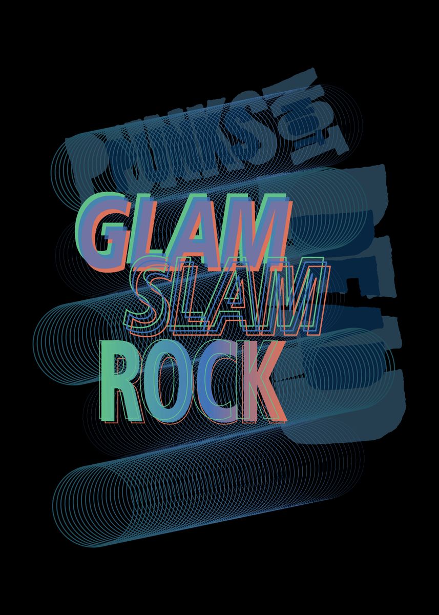 'Glam Slam Rock' Poster, picture, metal print, paint by PRADEEP CHAUHAN ...