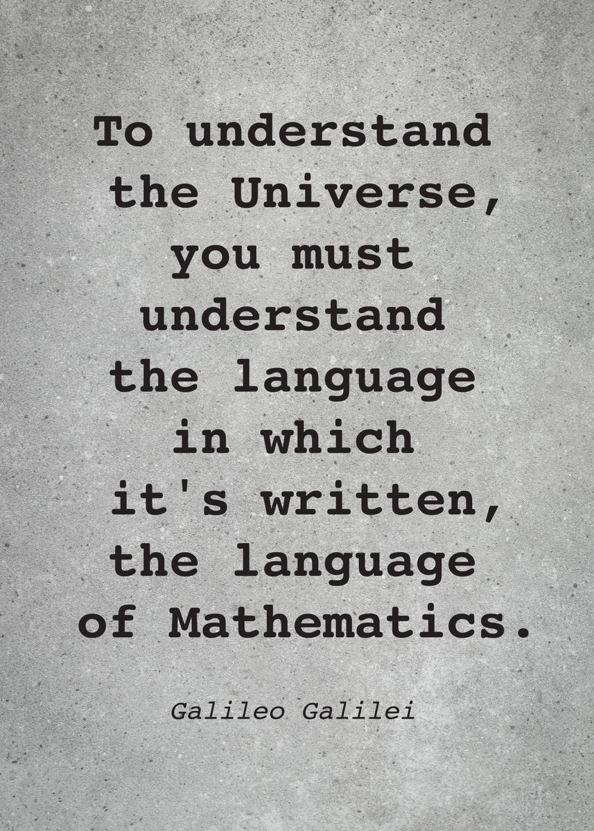 'Galileo Galilei Quote L008' Poster, picture, metal print, paint by Go ...