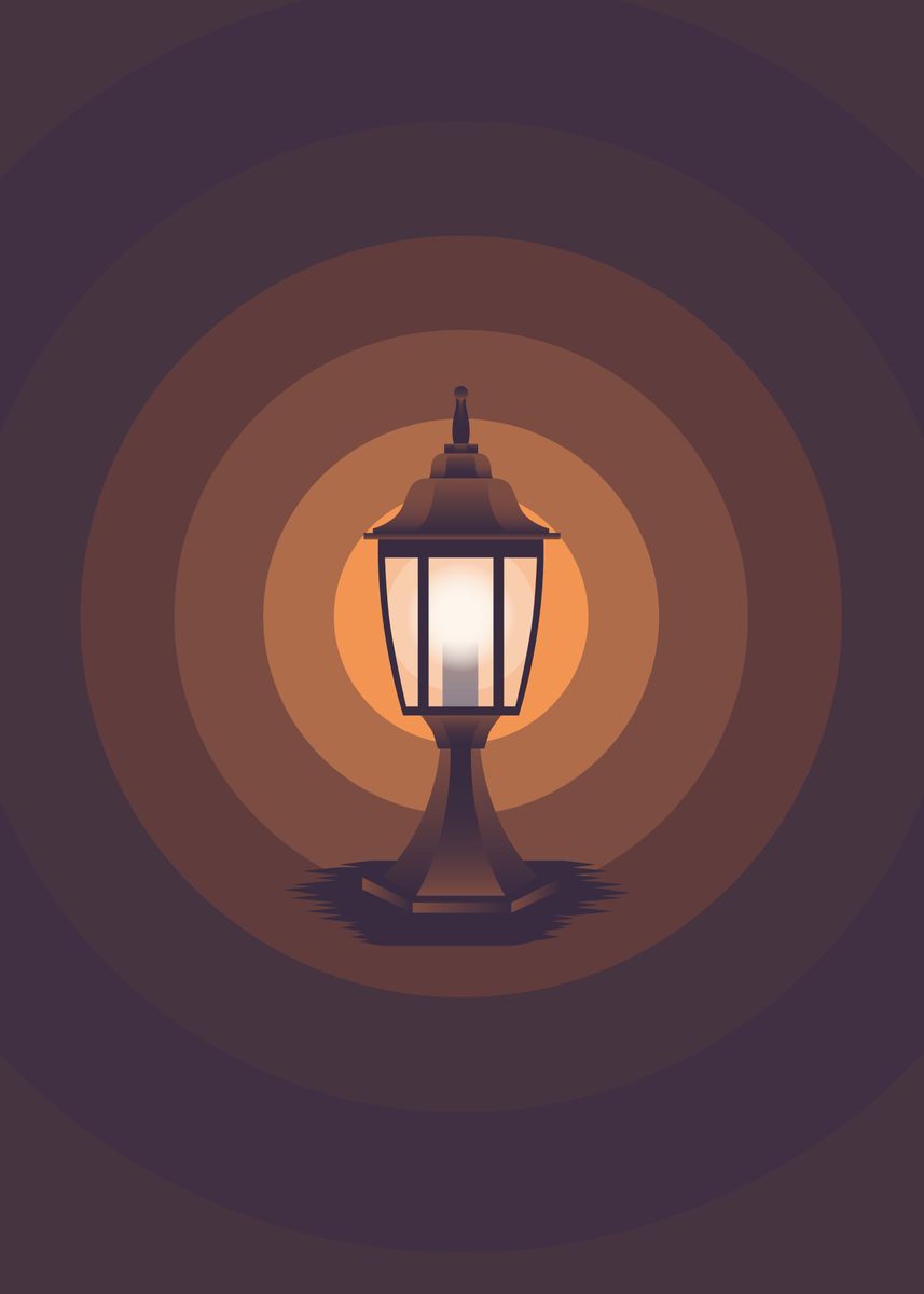 'Illustration Negative Lamp' Poster by Viability Creative | Displate