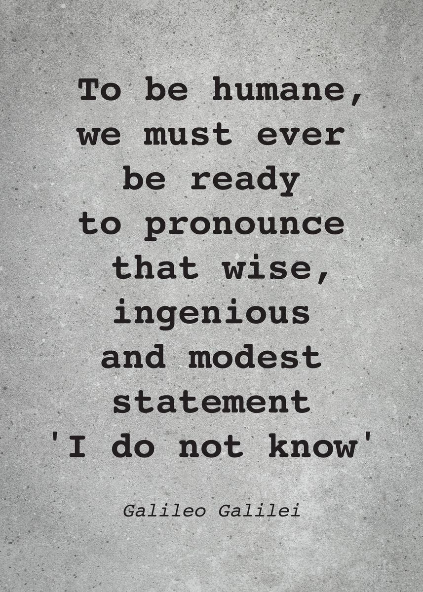 'Galileo Galilei Quote L009' Poster, picture, metal print, paint by Go ...
