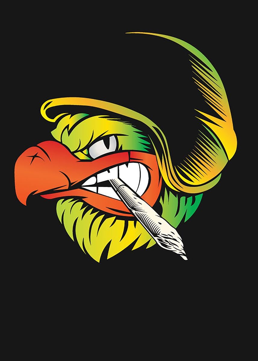 'Weed Eagle' Poster, picture, metal print, paint by Intense | Displate