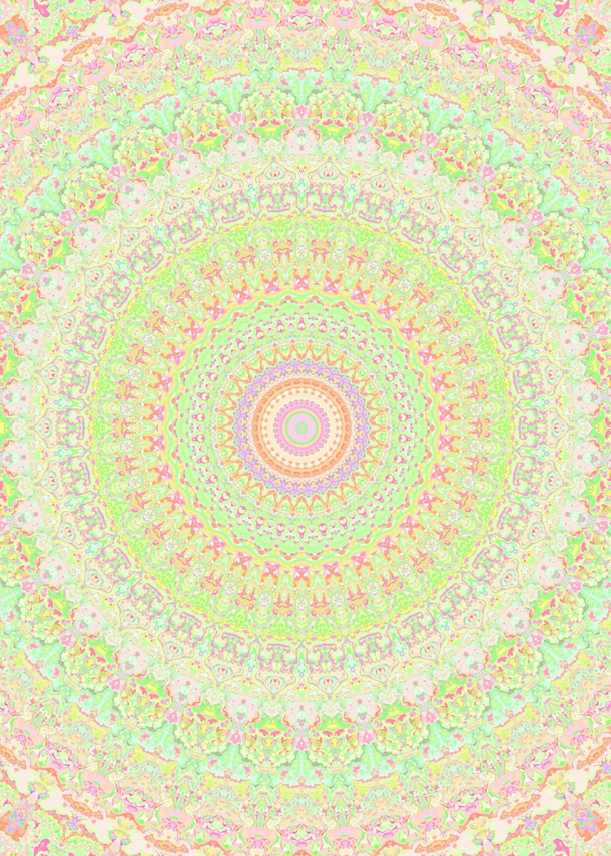 'Intricate Vivid Mandala' Poster by Kaleiope Studio | Displate
