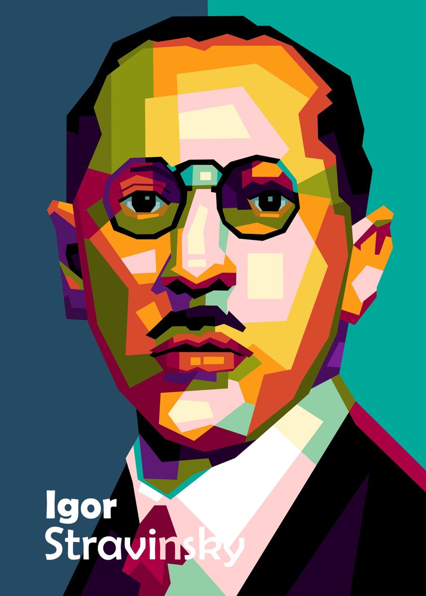 'Igor Stravinsky' Poster, picture, metal print, paint by AMIRUDIN 06 | Displate
