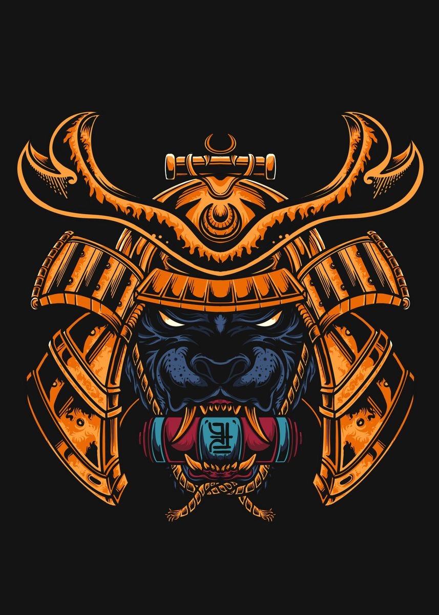 'Golden Samurai' Poster by richoirvansyah artwork | Displate