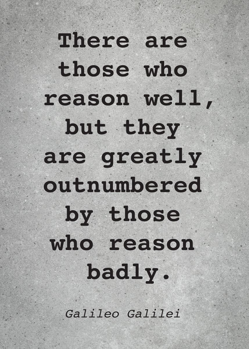 'Galileo Galilei Quote L014' Poster by Go Fonix | Displate