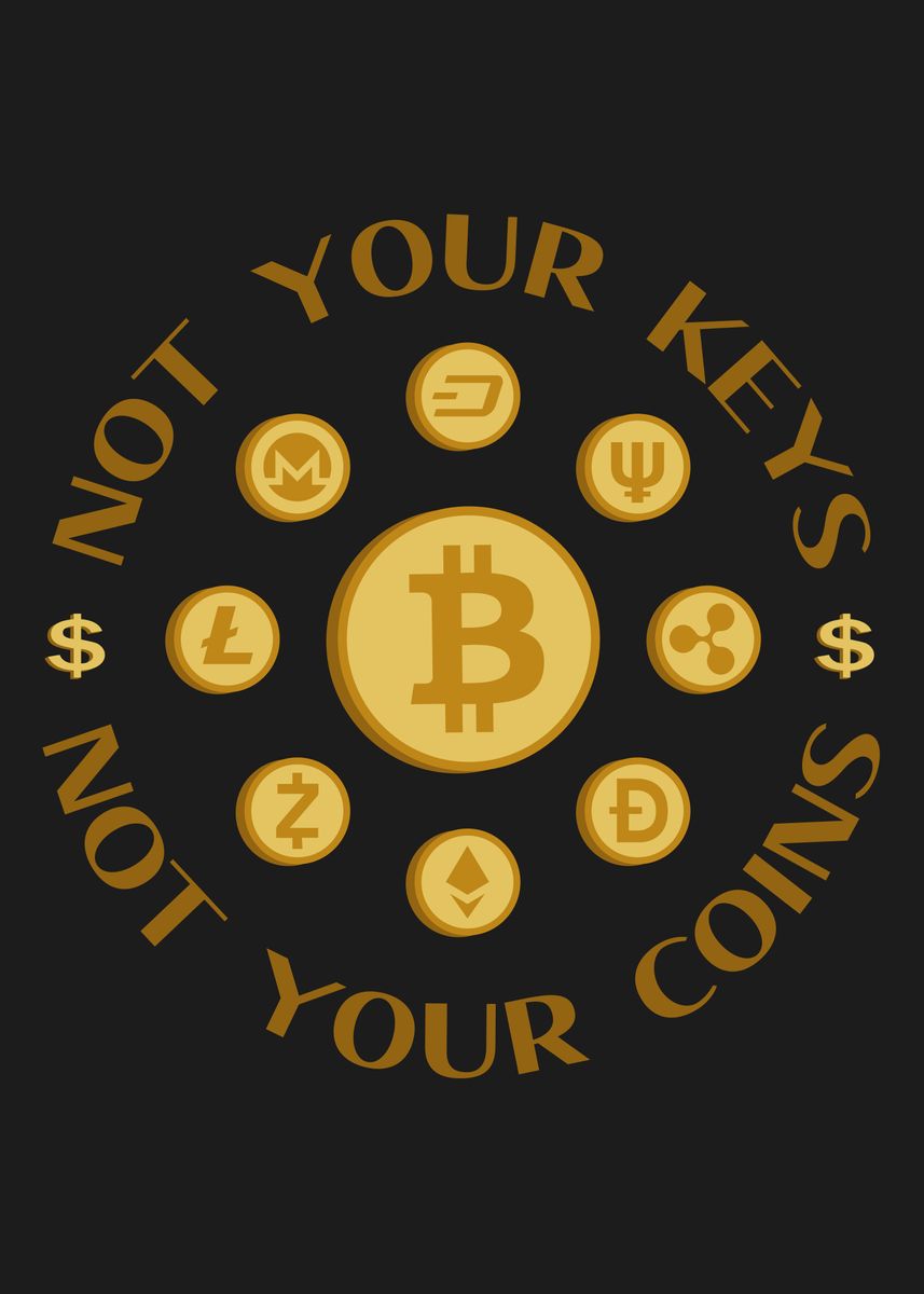 'Crypto Quote Displate Desi' Poster, picture, metal print, paint by ...