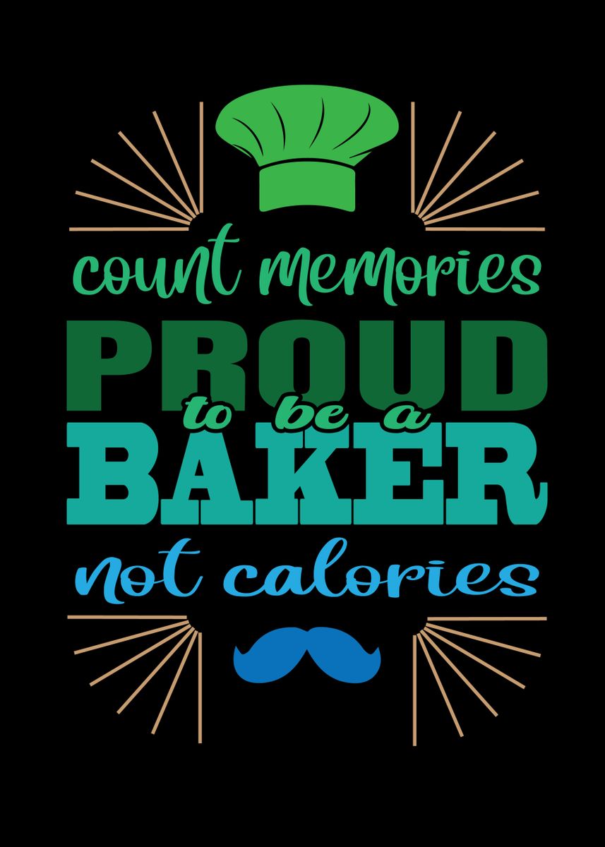 'Baker Design Baking Bread' Poster, picture, metal print, paint by ...