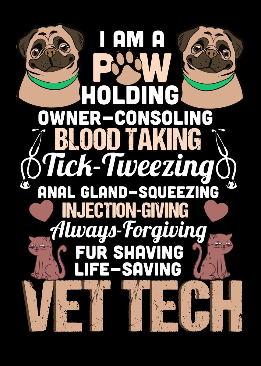 'Vet Tech' Poster, picture, metal print, paint by Andrea Guenther ...