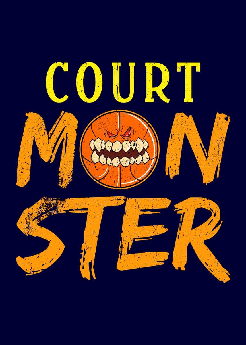 'Basketball Court Monster' Poster by MzumO | Displate