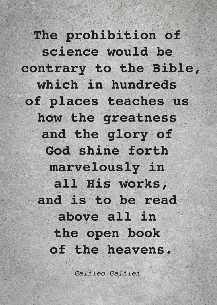 'Galileo Galilei Quote L024' Poster by Go Fonix | Displate