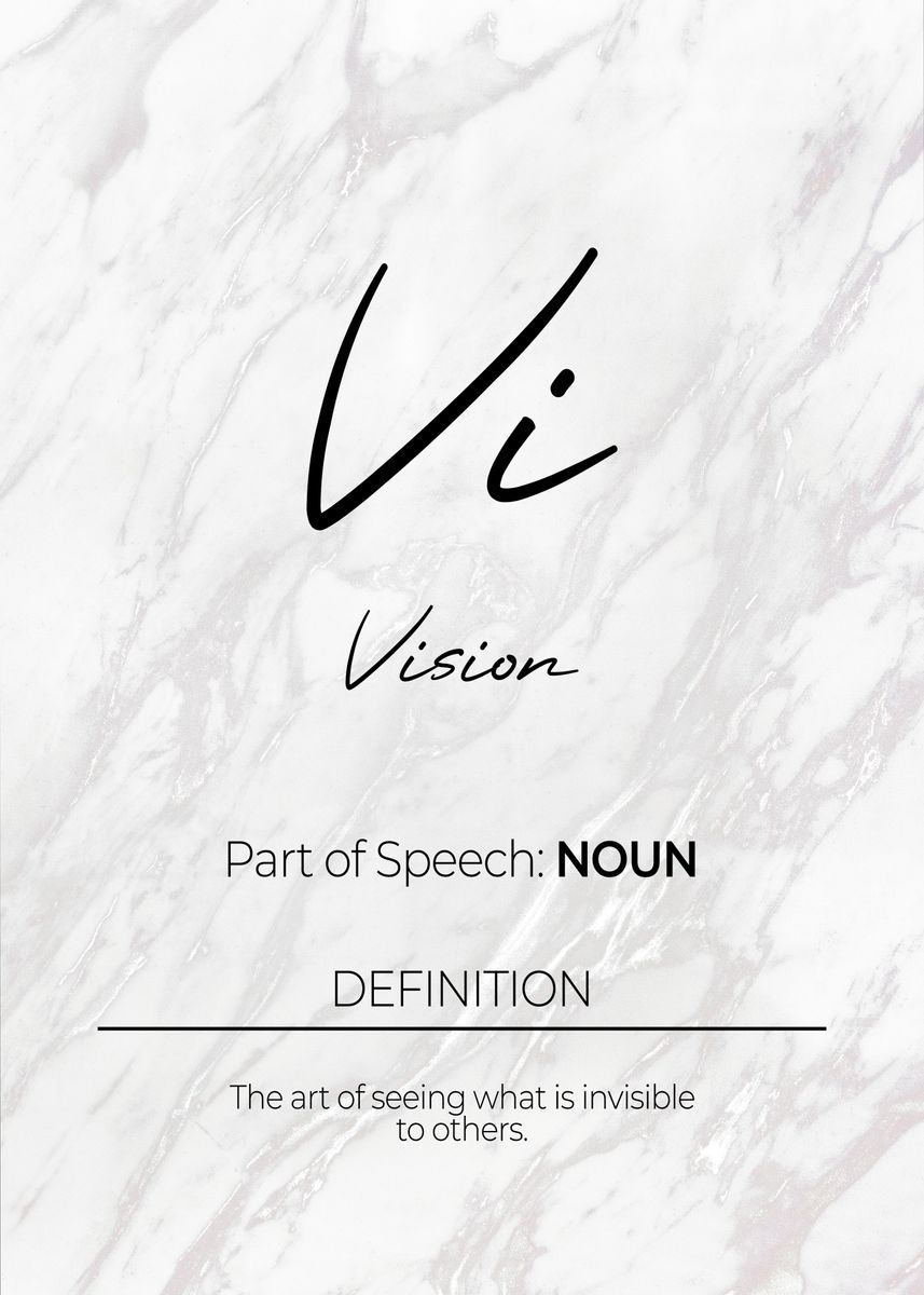 'Vision Definition' Poster, picture, metal print, paint by Conceptual ...