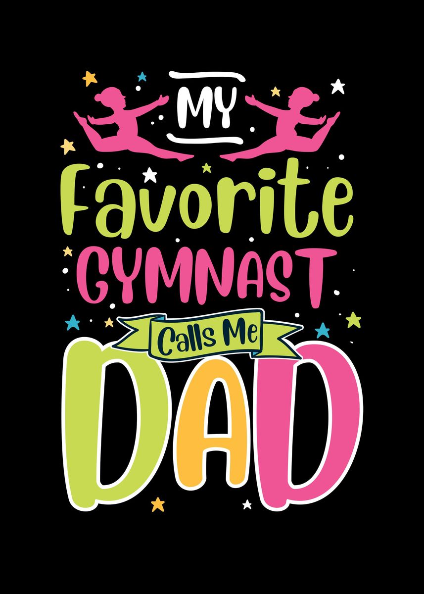 'My Favorite Gymnast Calls' Poster, picture, metal print, paint by Uwe ...