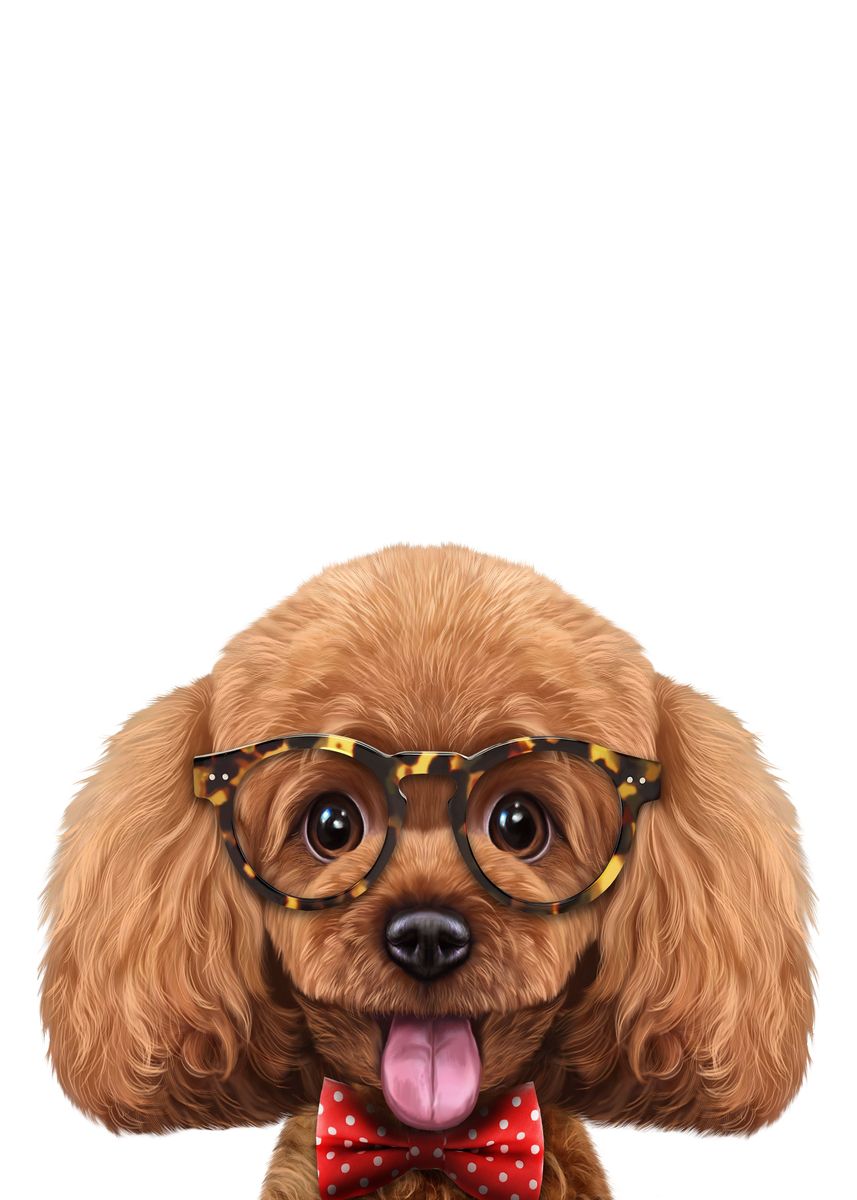 'Dandy Poodle Dog' Poster by Fox Republic | Displate