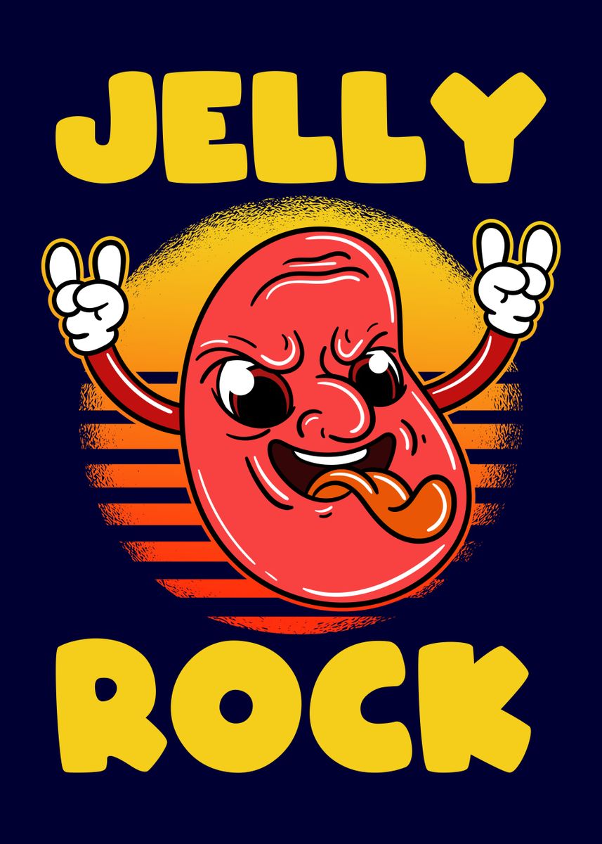 'Jelly Rock' Poster, picture, metal print, paint by MzumO | Displate