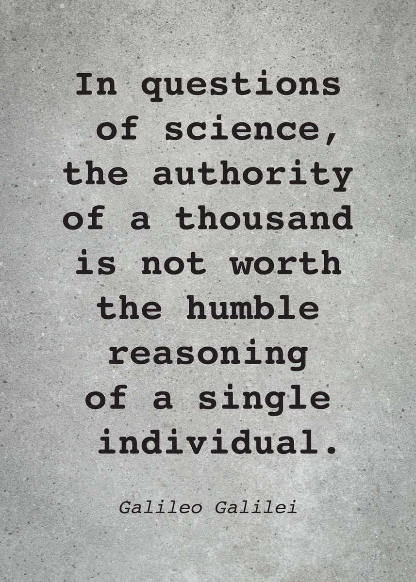 'Galileo Galilei Quote L027' Poster by Go Fonix | Displate