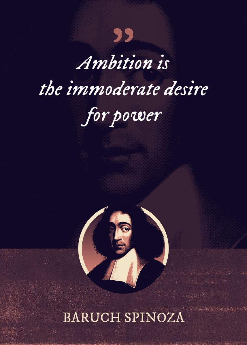 'Ambition is the immoderate' Poster, picture, metal print, paint by ...