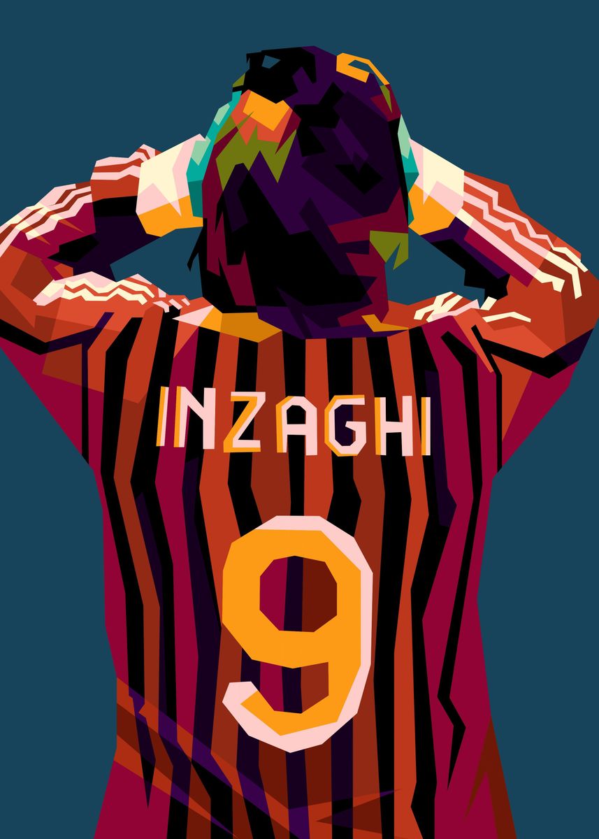 'Filippo Inzaghi' Poster, picture, metal print, paint by AMIRUDIN 06 ...
