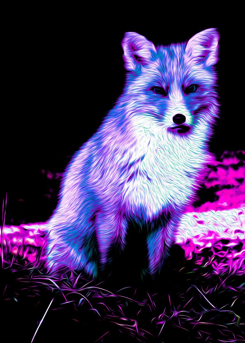 'Fox Rays' Poster by Tariq Alaghbash | Displate