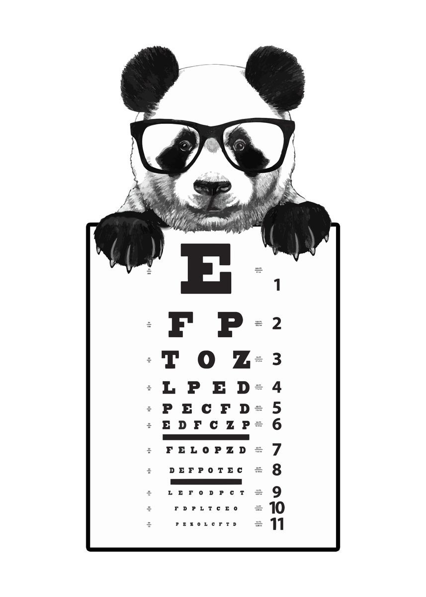 'Funny and Cute Panda' Poster, picture, metal print, paint by ...