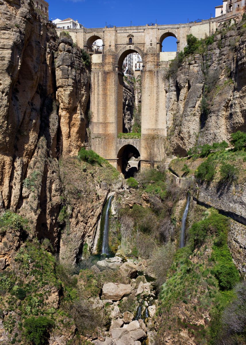 'Bridge in Ronda' Poster, picture, metal print, paint by Socratubik ...