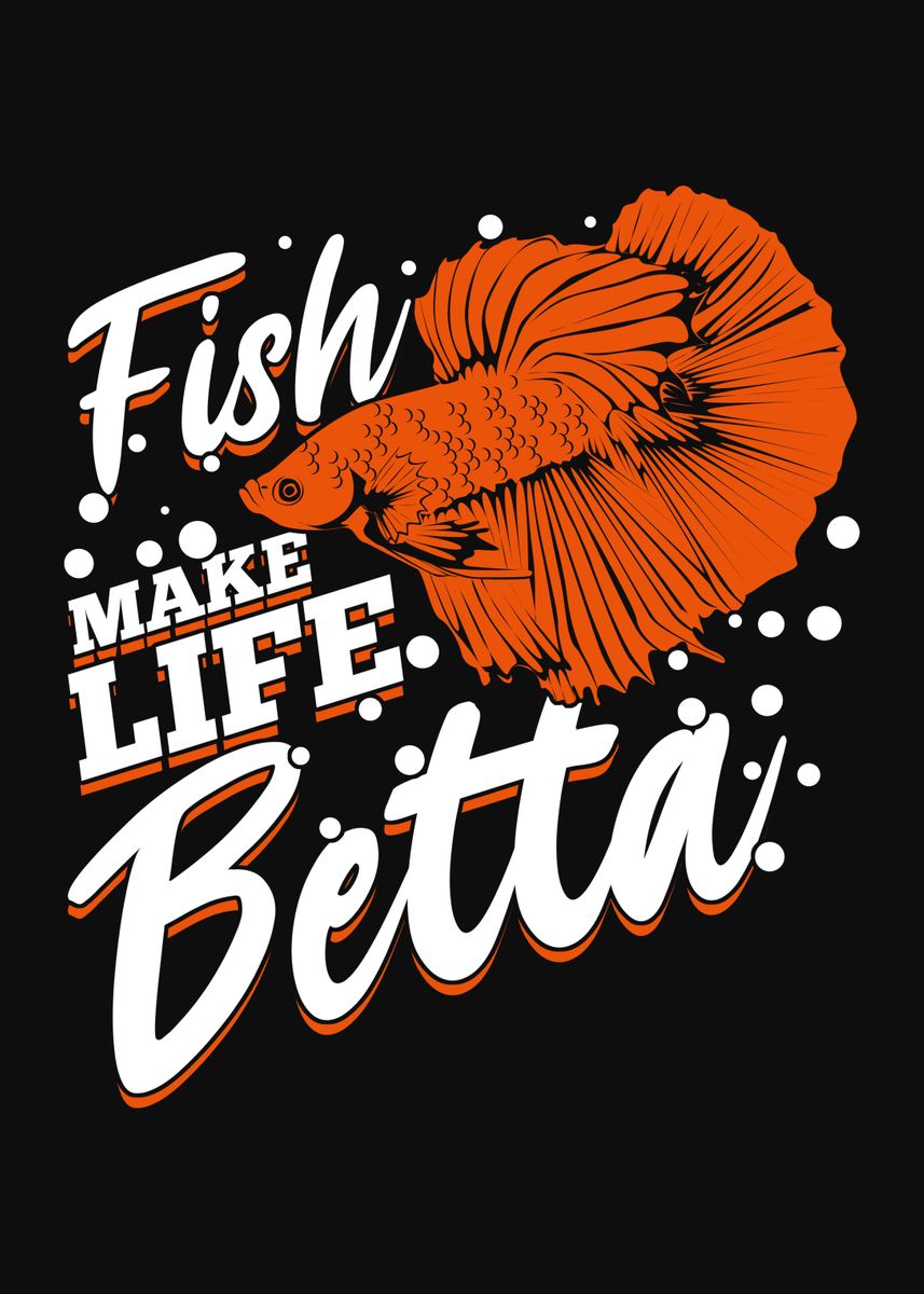 'Betta Fish Design' Poster, picture, metal print, paint by Marcel Doll ...