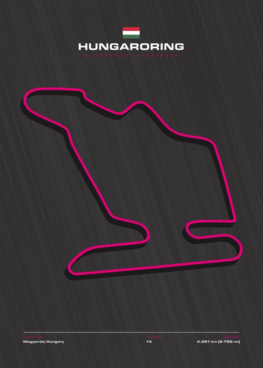 'HUNGARORING' Poster, picture, metal print, paint by Exclusive Metal ...