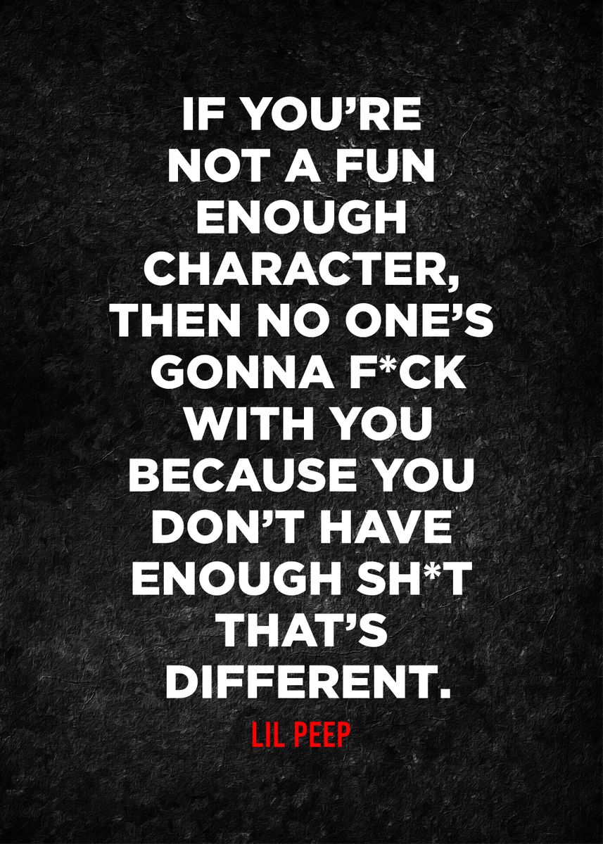 'lil peep text art' Poster, picture, metal print, paint by Bestselling ...